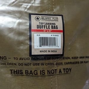 MIL-SPEC | Bags | Duffel Milspec Top Loading Bag Top Loading Duffel Bag ...